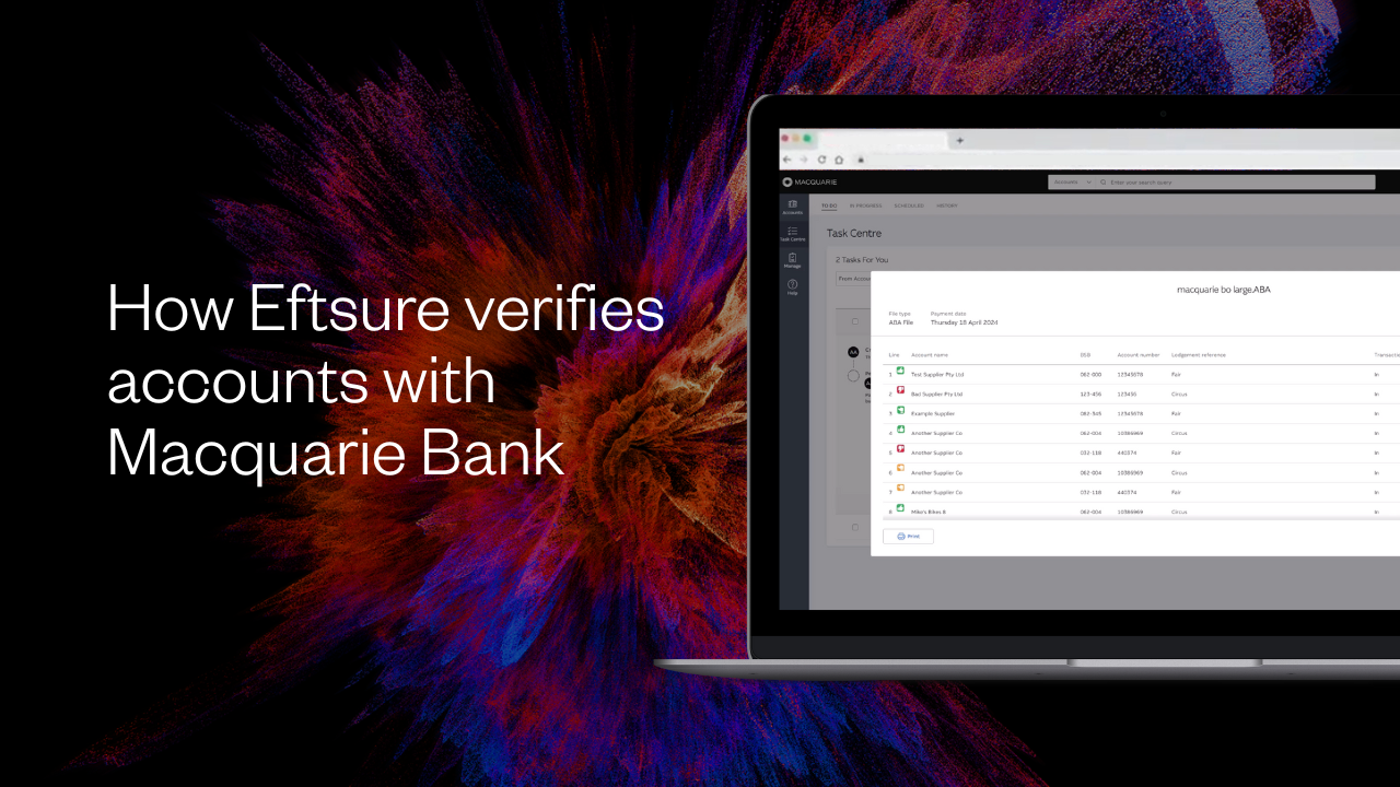 How Eftsure verifies accounts with Macquarie Bank | Eftsure AU